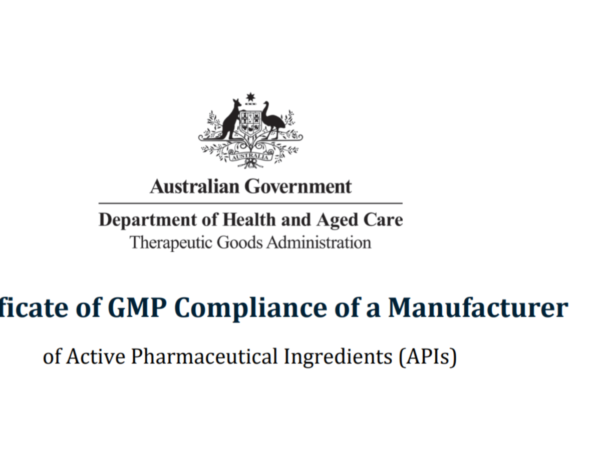 Example Of Gmp Certificate